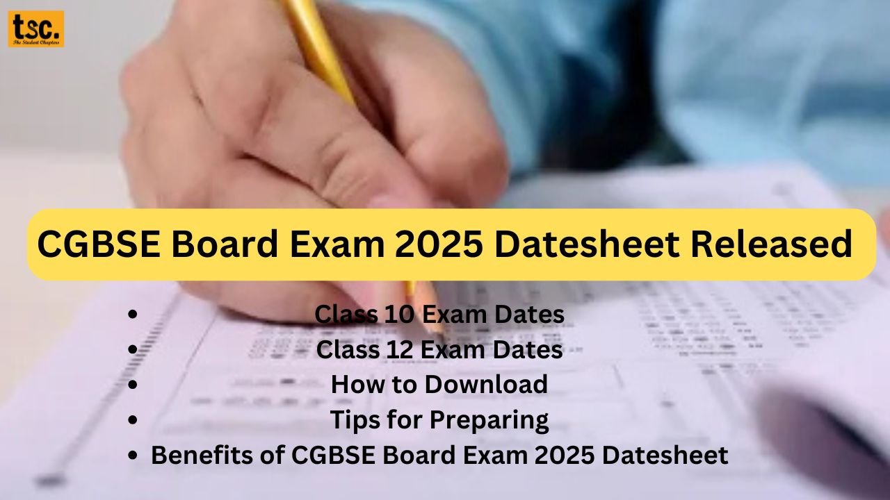 CGBSE Board Exam 2025 Datesheet Released: Check Class 10, 12 Timetable ...